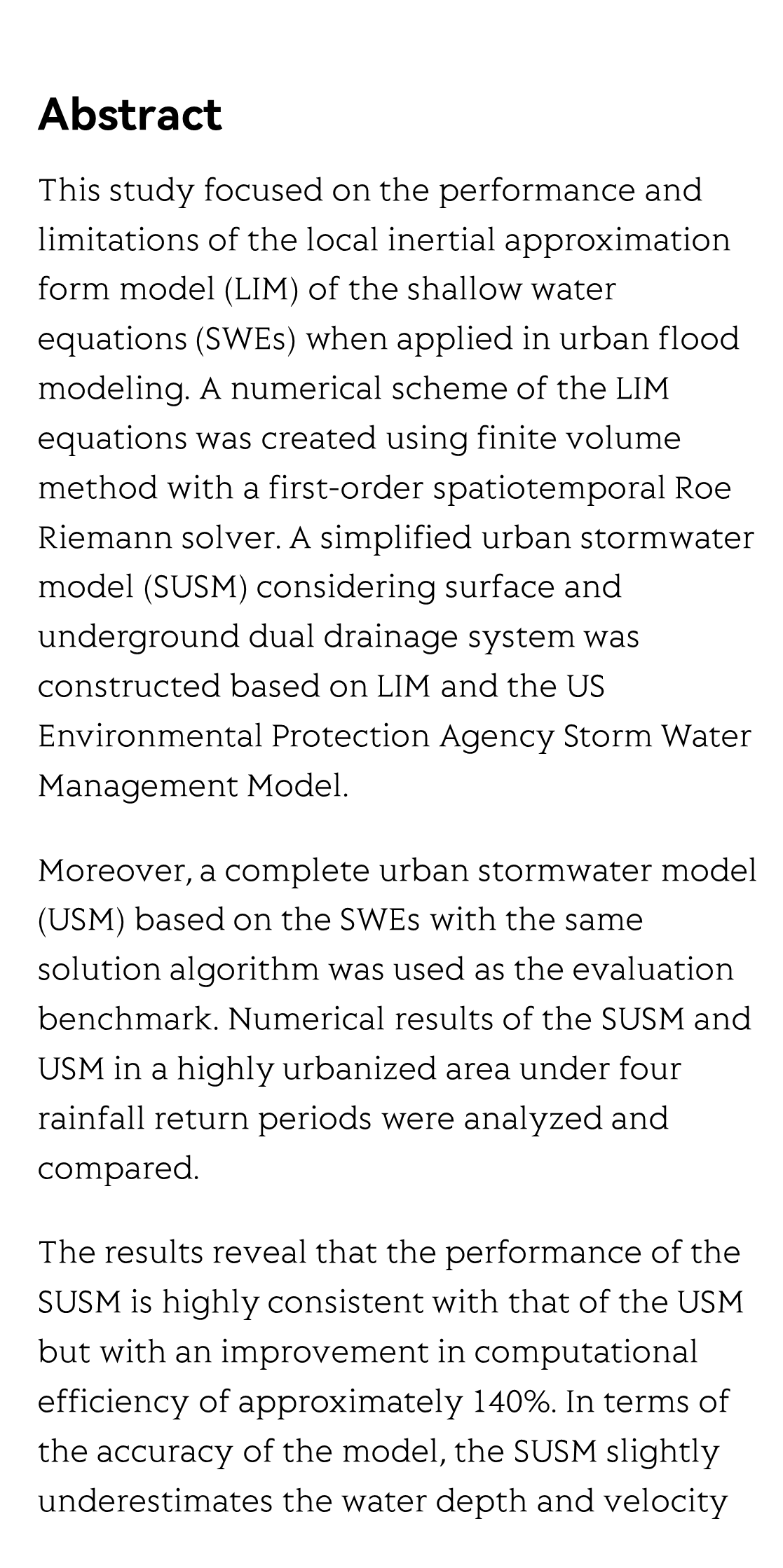 Hot Paper - Urban Stormwater Modeling with Local Inertial Approximation ... Hot Paper - Urban Stormwater Modeling with Local Inertial Approximation ...